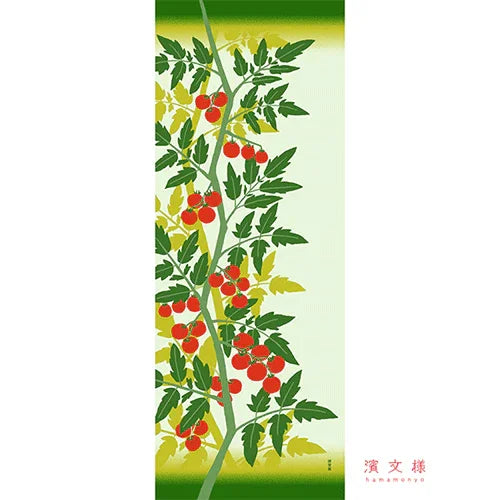 Tenugui “Suzunari Puchi Tomato” – HAMAMONYO, 100% cotton, made in Japa ...
